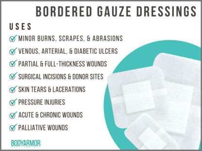 Bordered Gauze Wound Dressing 4x4 (30 ct.) | BODYARMOR MEDICAL SUPPLIES