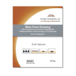 Silver Foam Dressing 2x2 (10 ct.) | BODYARMOR MEDICAL SUPPLIES