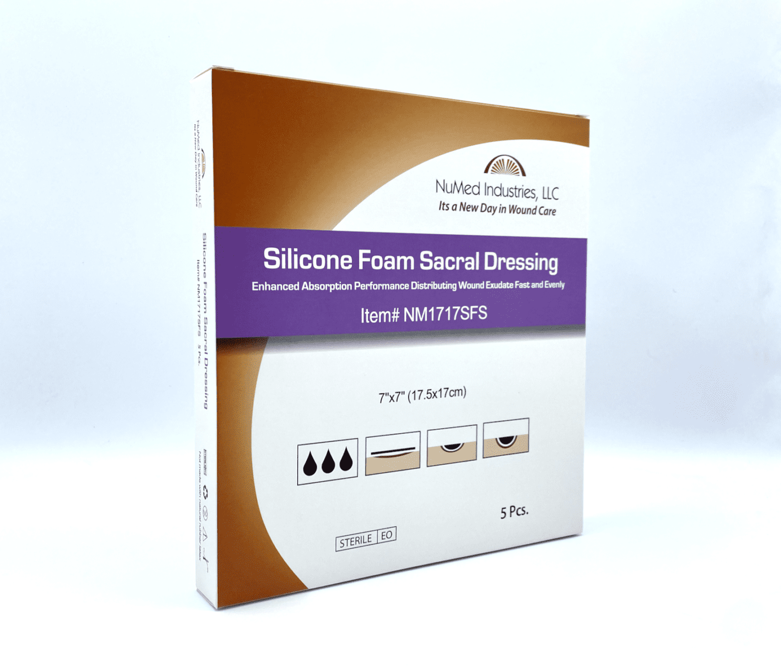 Silicone Foam Sacral Dressing 7x7 (5 ct.) | BODYARMOR MEDICAL SUPPLIES